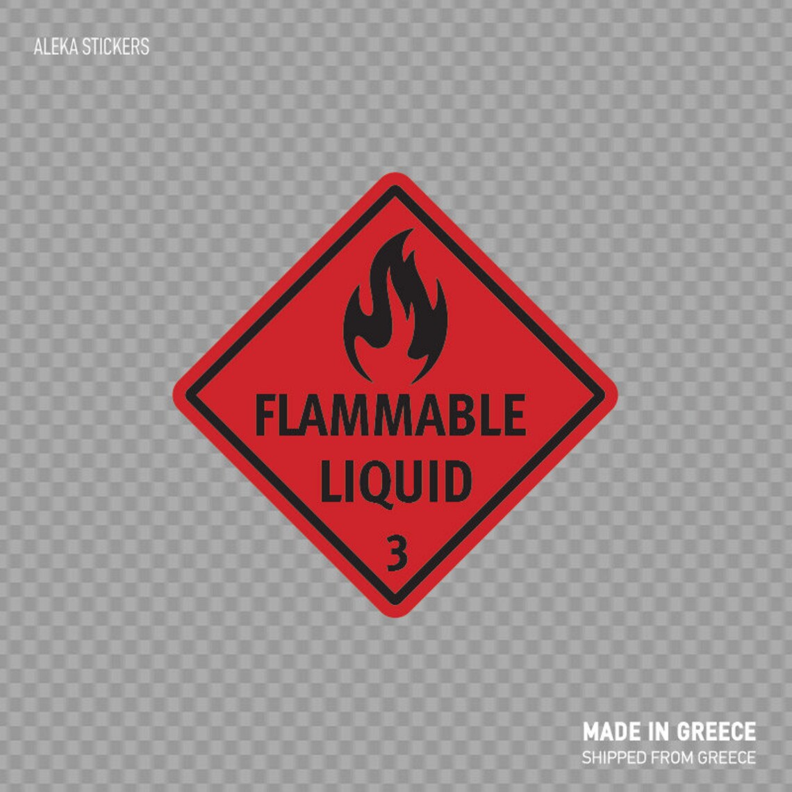 Decal Sticker Flammable Liquid Warning Safety Sign Top Quality | Etsy