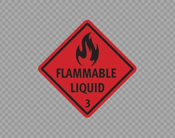 Flammable Sticker | Etsy