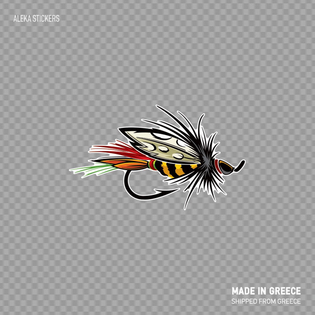 Decal Sticker Fly Fishing Fish Freshwater Lure Fishing River Bait the ...