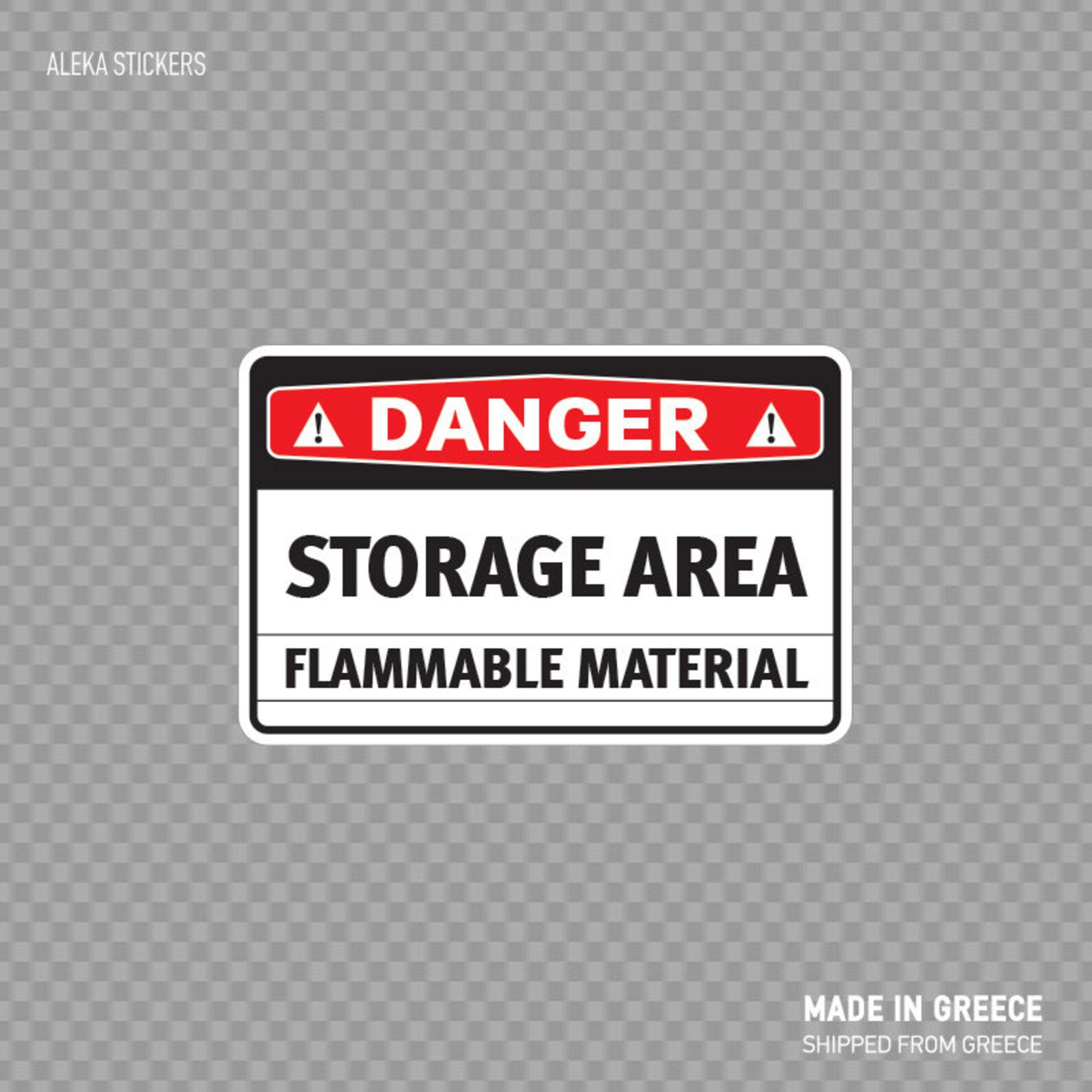 Decal Sticker Danger Storage Area Flammable Material Warning - Etsy