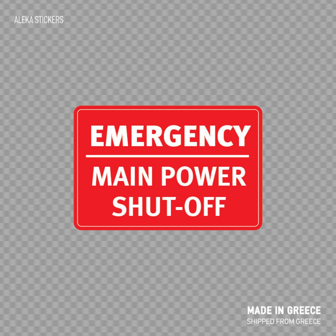 Elevate Safety Measures With Emergency Main Power Shut-off Safety Sign ...