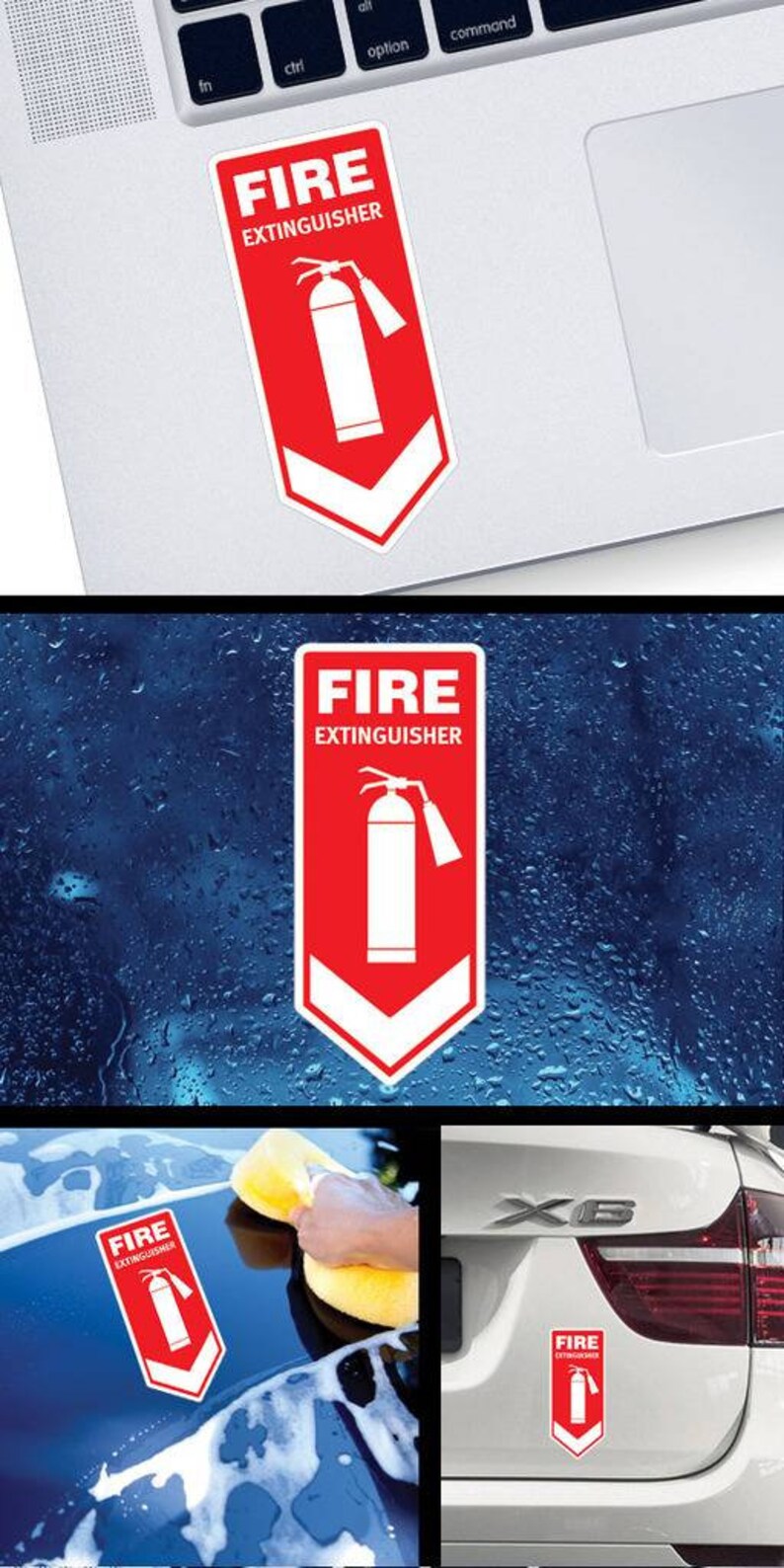 Decal Sticker Fire Alarm Emergencies Signs Fire Extinguisher - Etsy