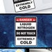 Decal Sticker Danger Liquid Nitrogen Do Not Touch Extremely Cold Safety ...