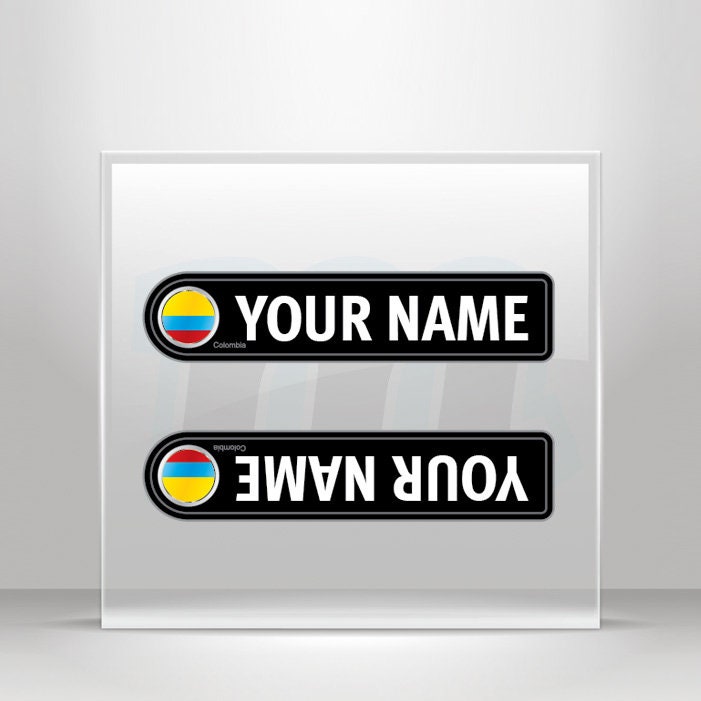 Decal Sticker Bicycle Mountain Bike Name Label Flag Colombia - Etsy