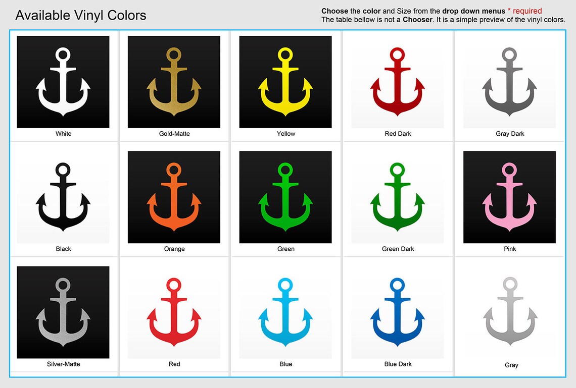 Decal Sticker Anchor Sea Ship Sailboat Open Sea Navy Barge Yacht Sailor ...