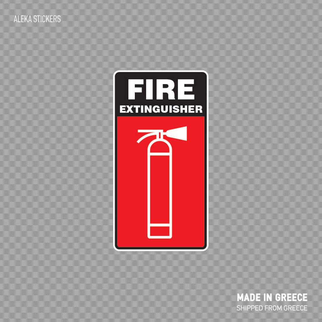 Decal Sticker Fire Alarm Emergencies Signs Fire Extinguisher - Etsy