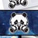 Decal Sticker Panda Head With Gas Mask Black and White Room Decoration ...