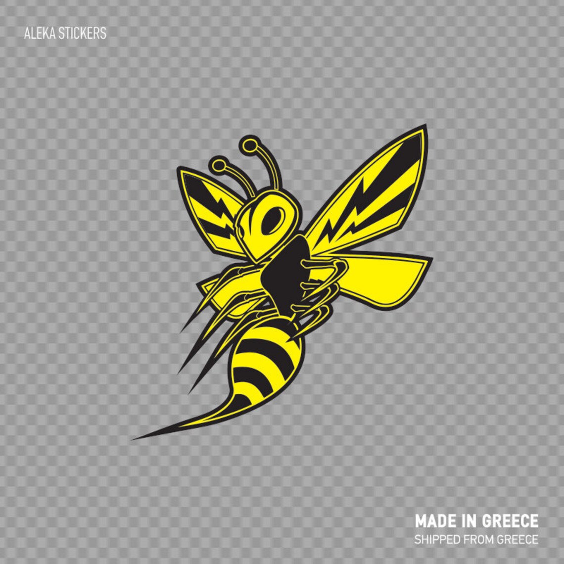Decal Sticker Bee, Hornet, Wasp, Vespa Fighter Aggressive Racing Auto ...
