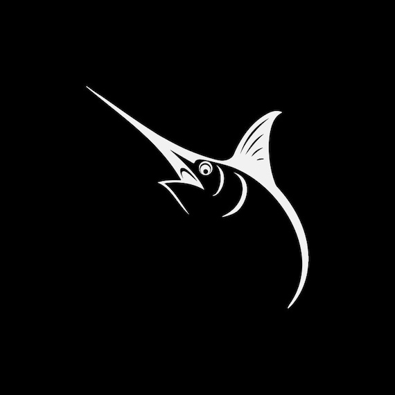 Decal Sticker Marlin Fishing Boat Decoration Fishing Store | Etsy