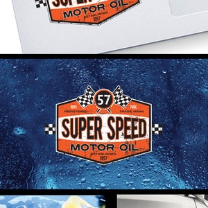 Decal Sticker Vintage Motor Oil Sign Speed Motorcycle Easy Rider X3756 ...