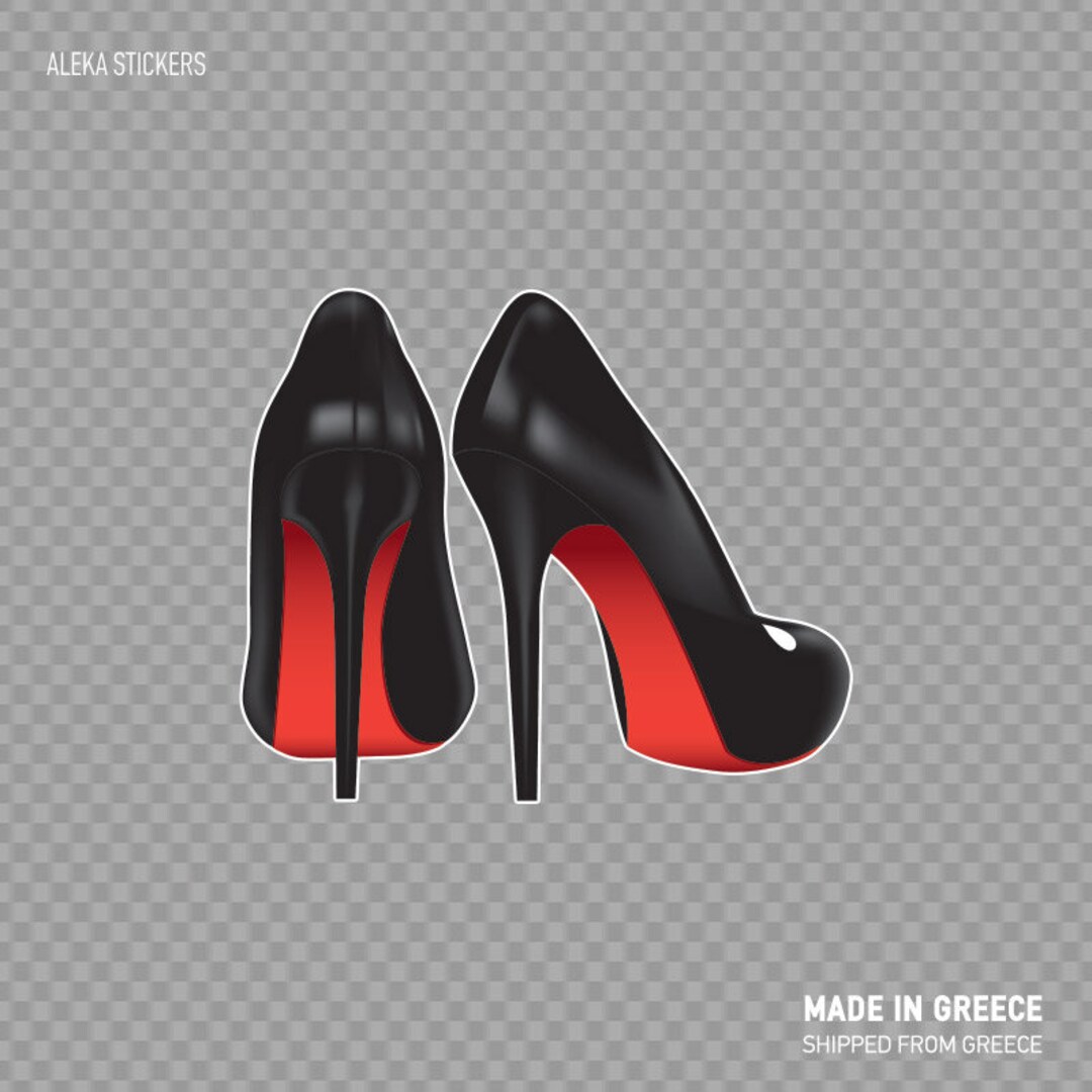 Decal Sticker High Heel Woman Shoe Sexy Red Bottom Finest Stiletto Heel ...