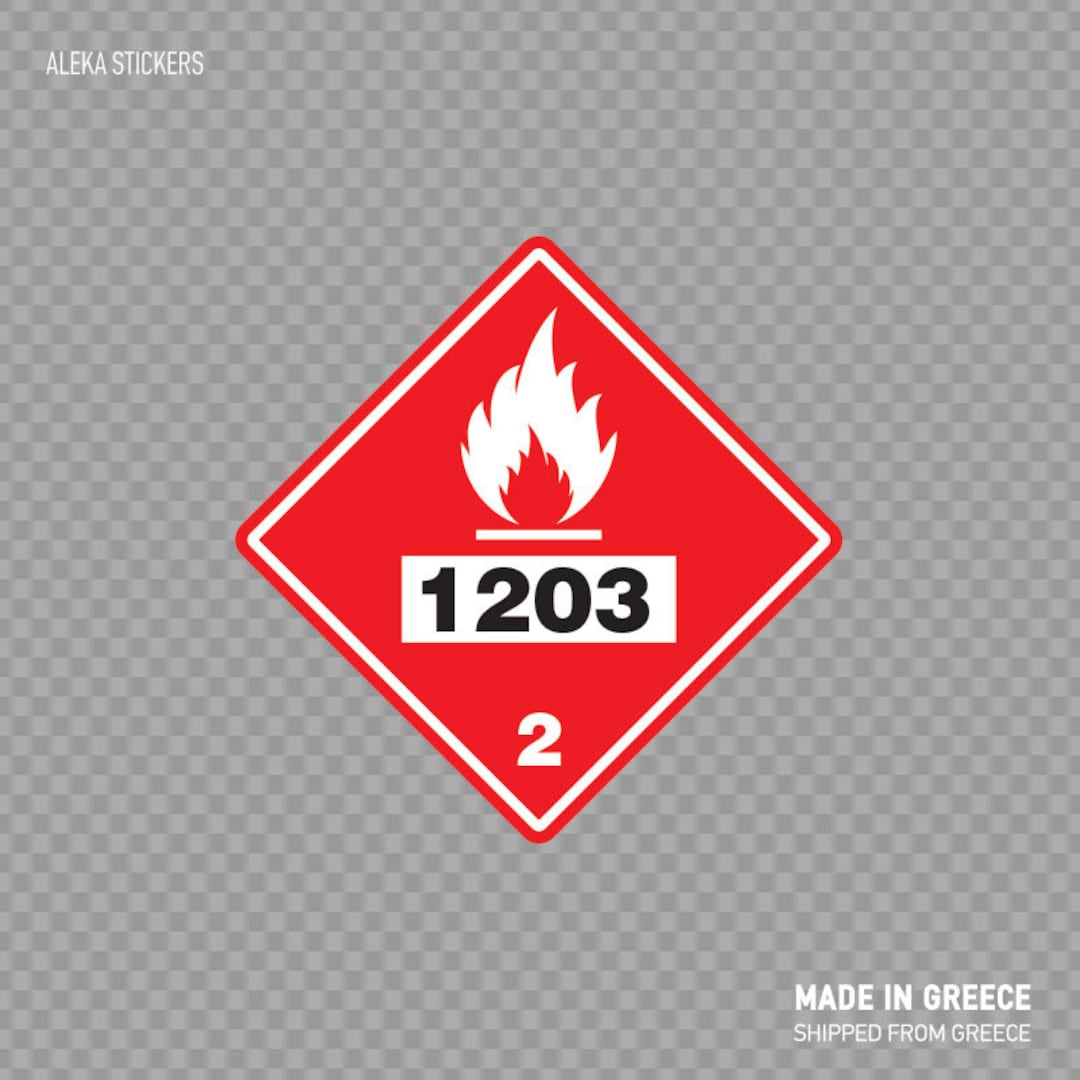 Decal Sticker Hazard Classification Class 3: Gasoline Flammable Liquid ...