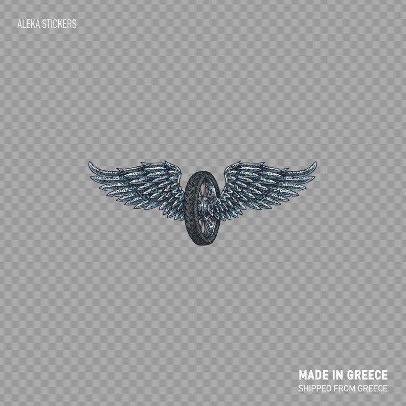 Decal Sticker Wheel With Wings Auto-moto Repair Decoration - Etsy