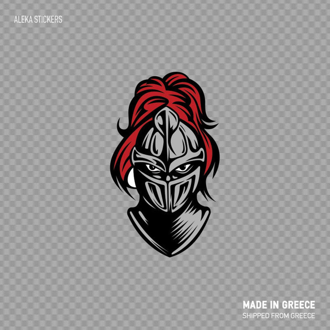 Decal Sticker Knight With Helmet Crown Royal Heraldic King Princess ...