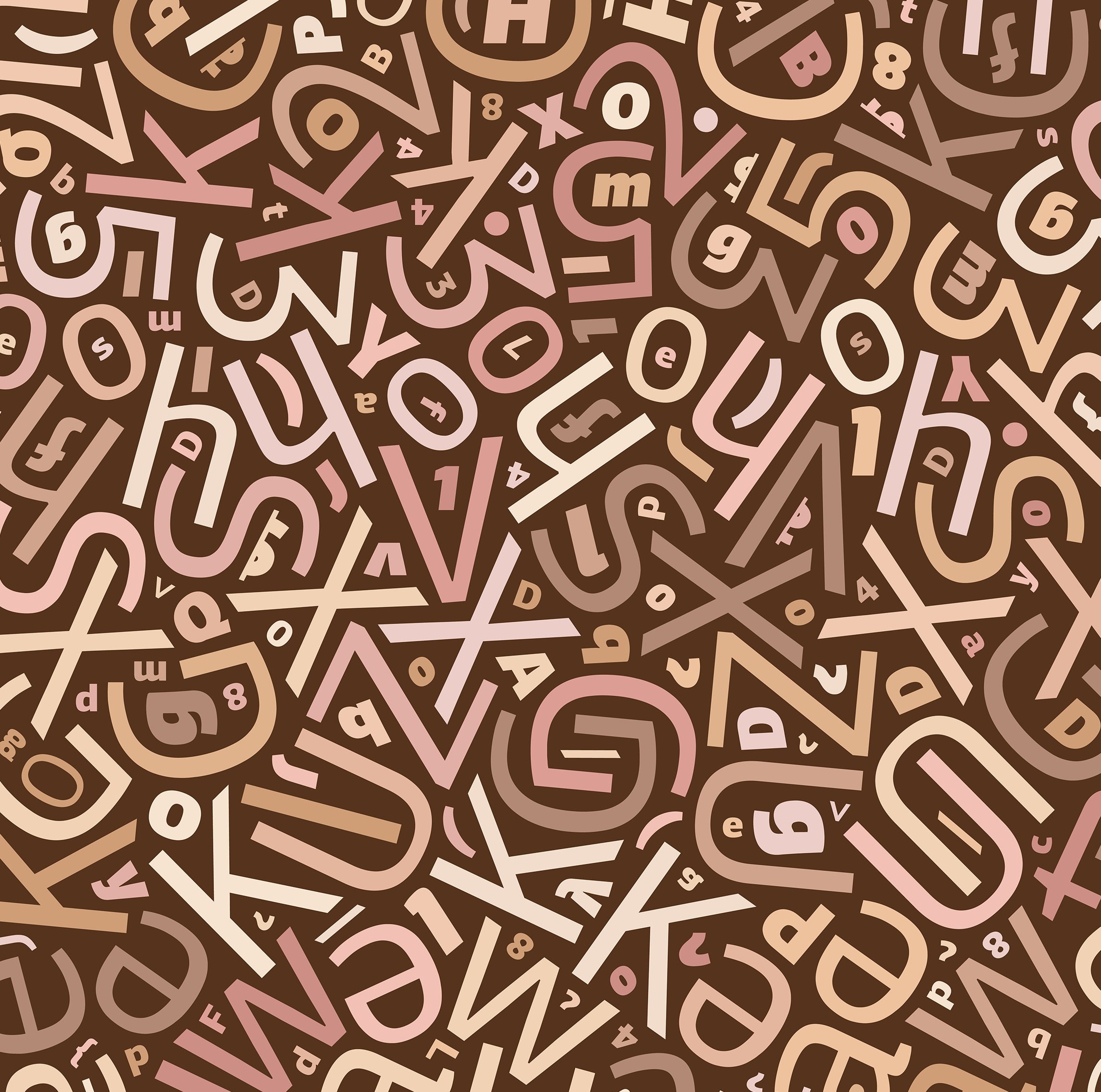 Mosaic Typography Letters Composition for Textile Prints or - Etsy