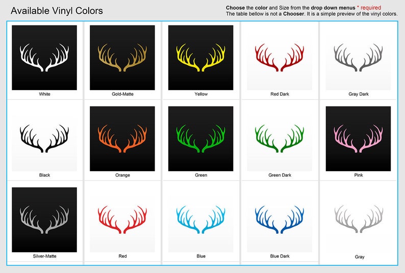 Decal Sticker Deer Horns Antler Hunter Decorative W8628 - Etsy