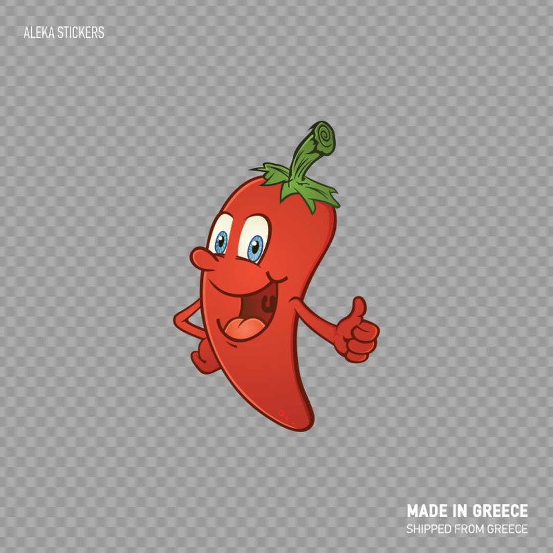 Decal Sticker Red Hot Chilli Pepper Cook Professionally Chef Food Italy ...