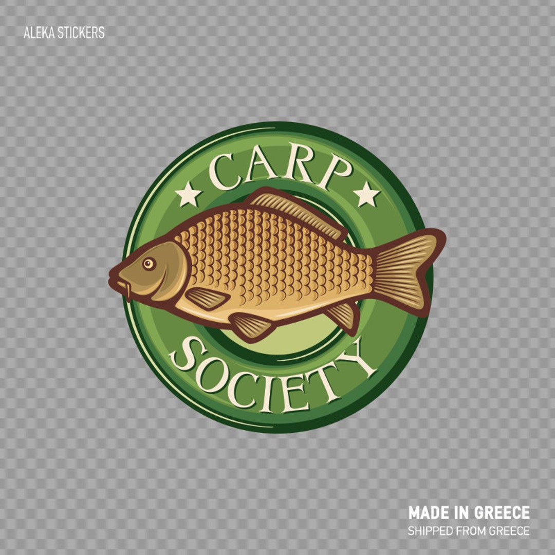 Calcomanía pegatina Carp Society tienda de pesca decoración pesca con ...