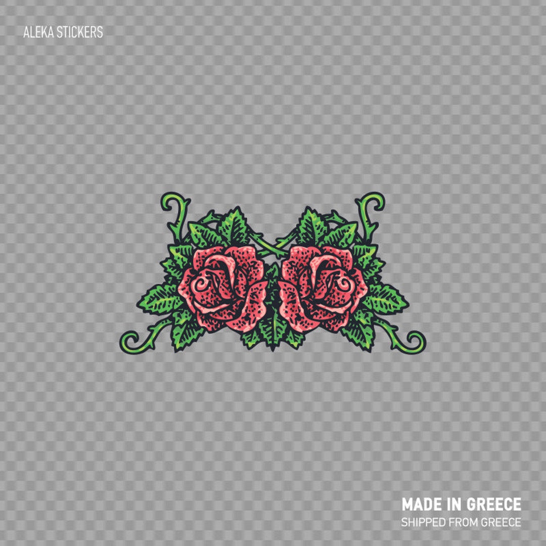 Decal Sticker Roses Tattoo Style X3284 - Etsy