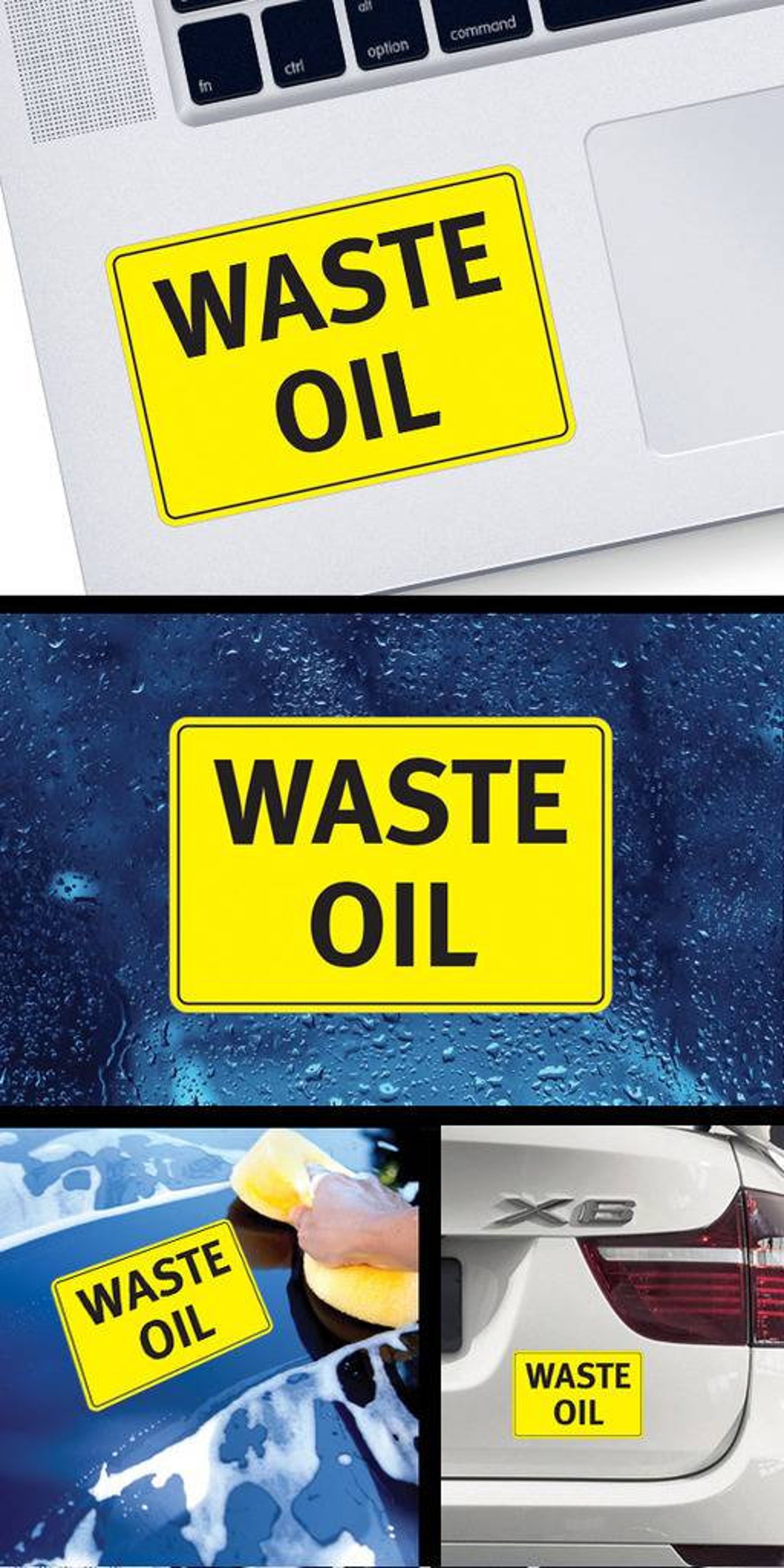 Decal Sticker Waste Oil Contamination Petroleum-based or Synthetic Oil ...