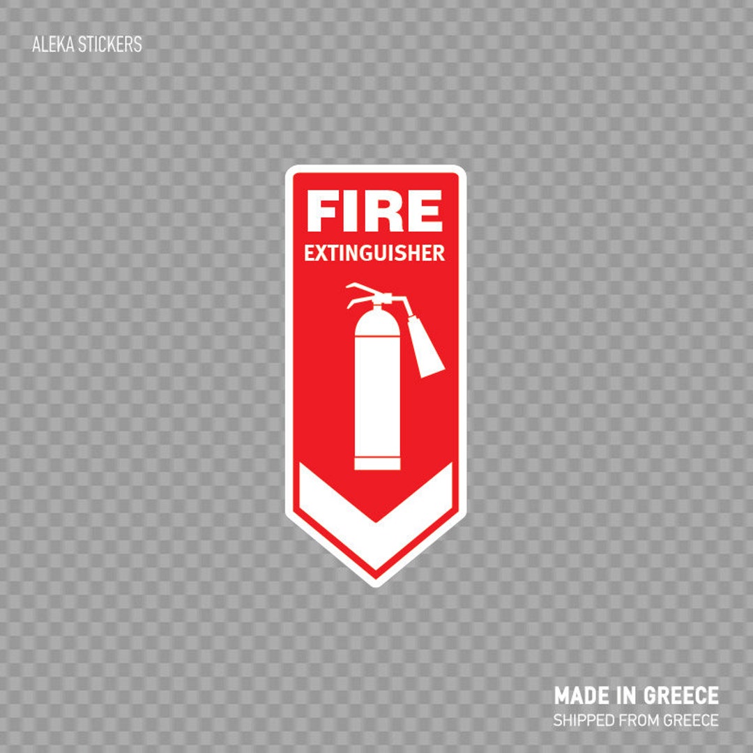 Decal Sticker Fire Alarm Emergencies Signs Fire Extinguisher ...