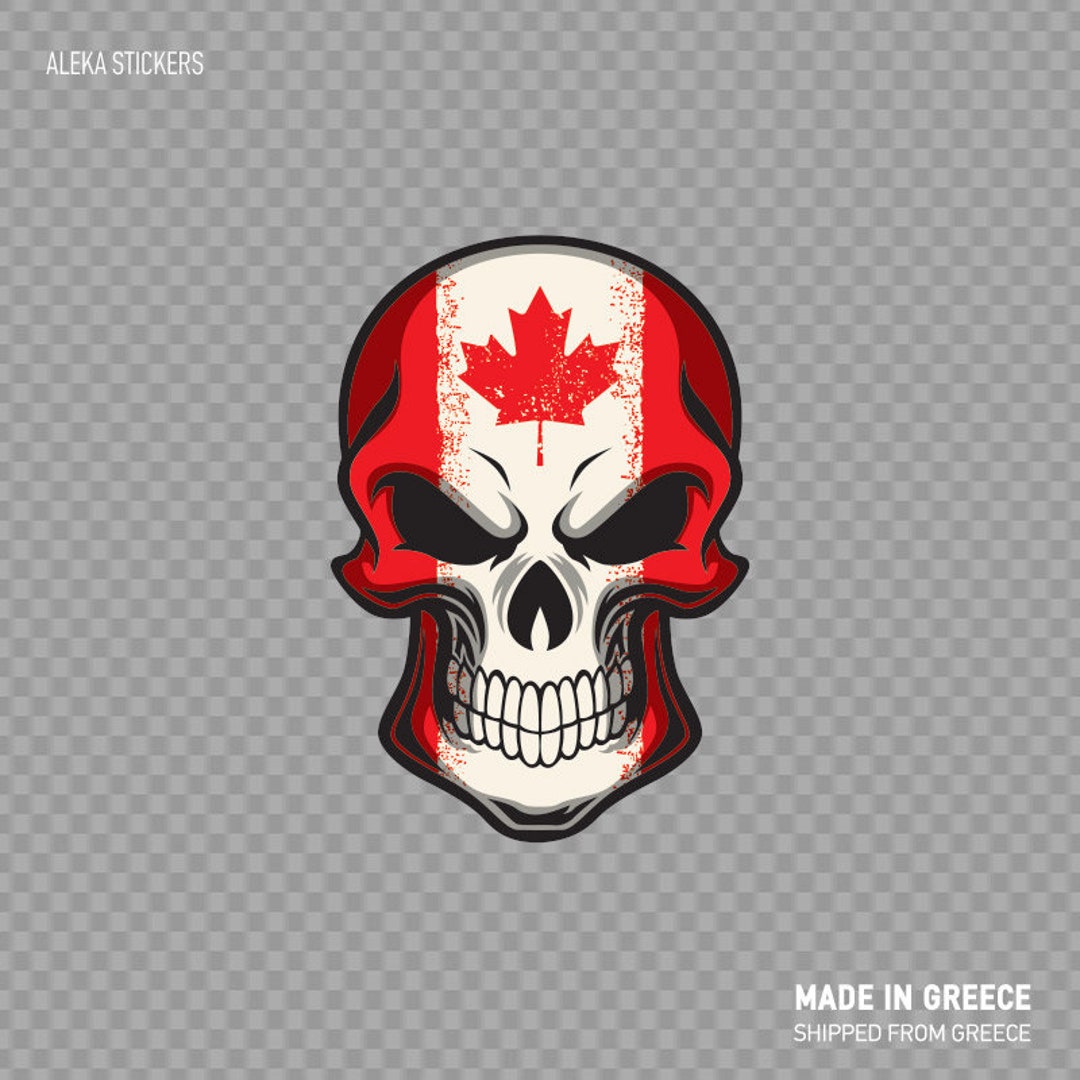 Decal Sticker Flag Skull Canada Car Decoration Motorcycle Top Quality ...