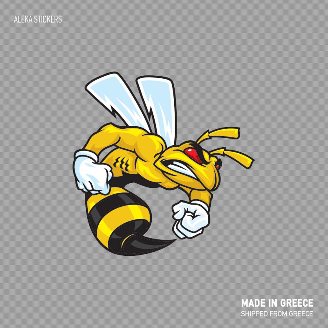 Decal Sticker Bee Hornet Wasp Aggression Attack Shop Decoration Top ...