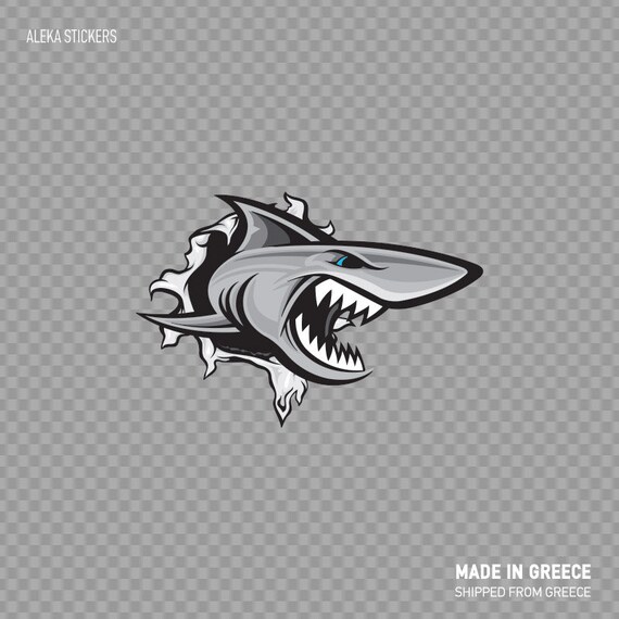 Shark Outdoor decal Fish decal Dad Fishing decal Boat decal shark ...
