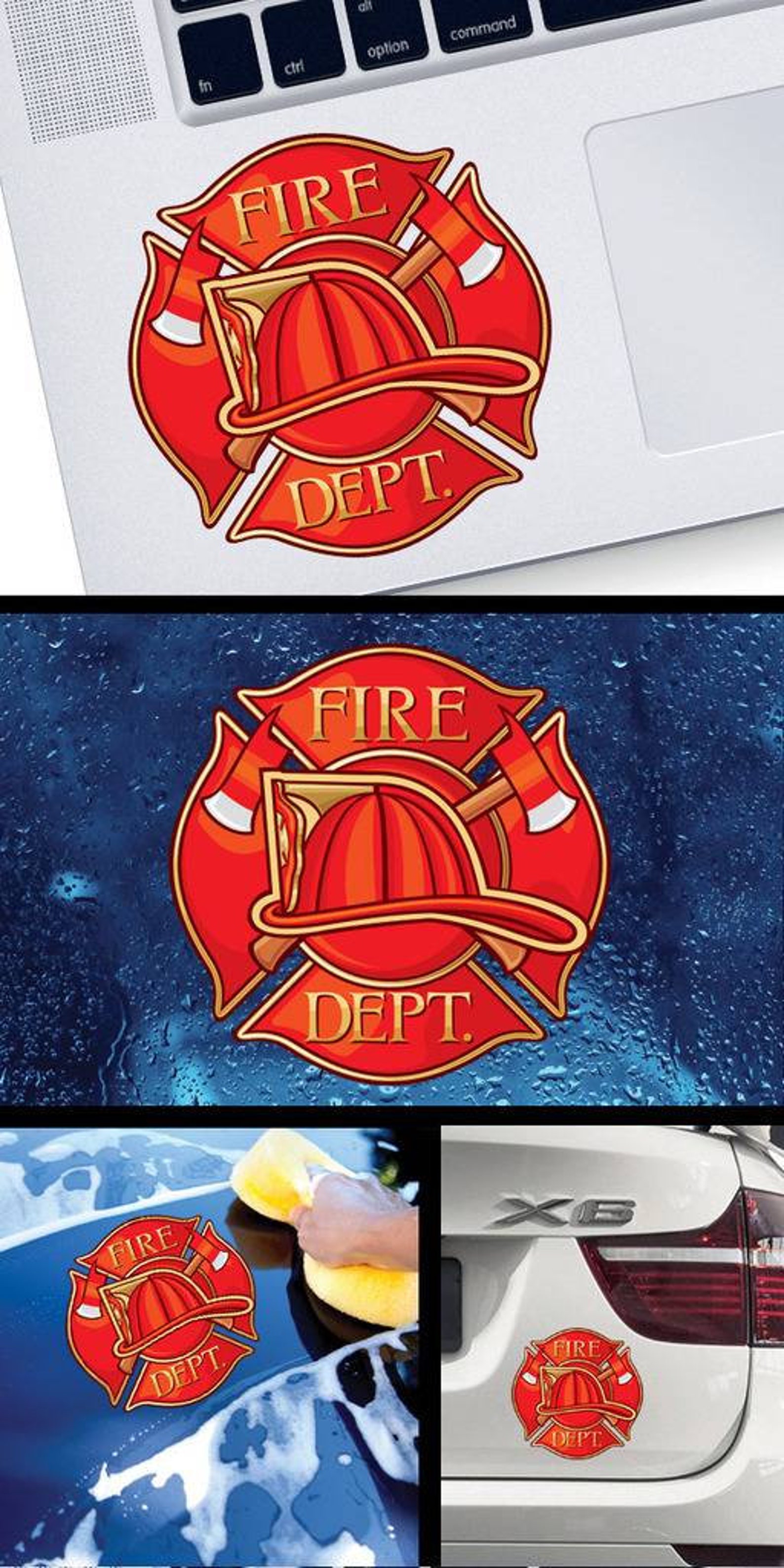 Decal Sticker Fire Department Sign Fire Protection District, Fire ...