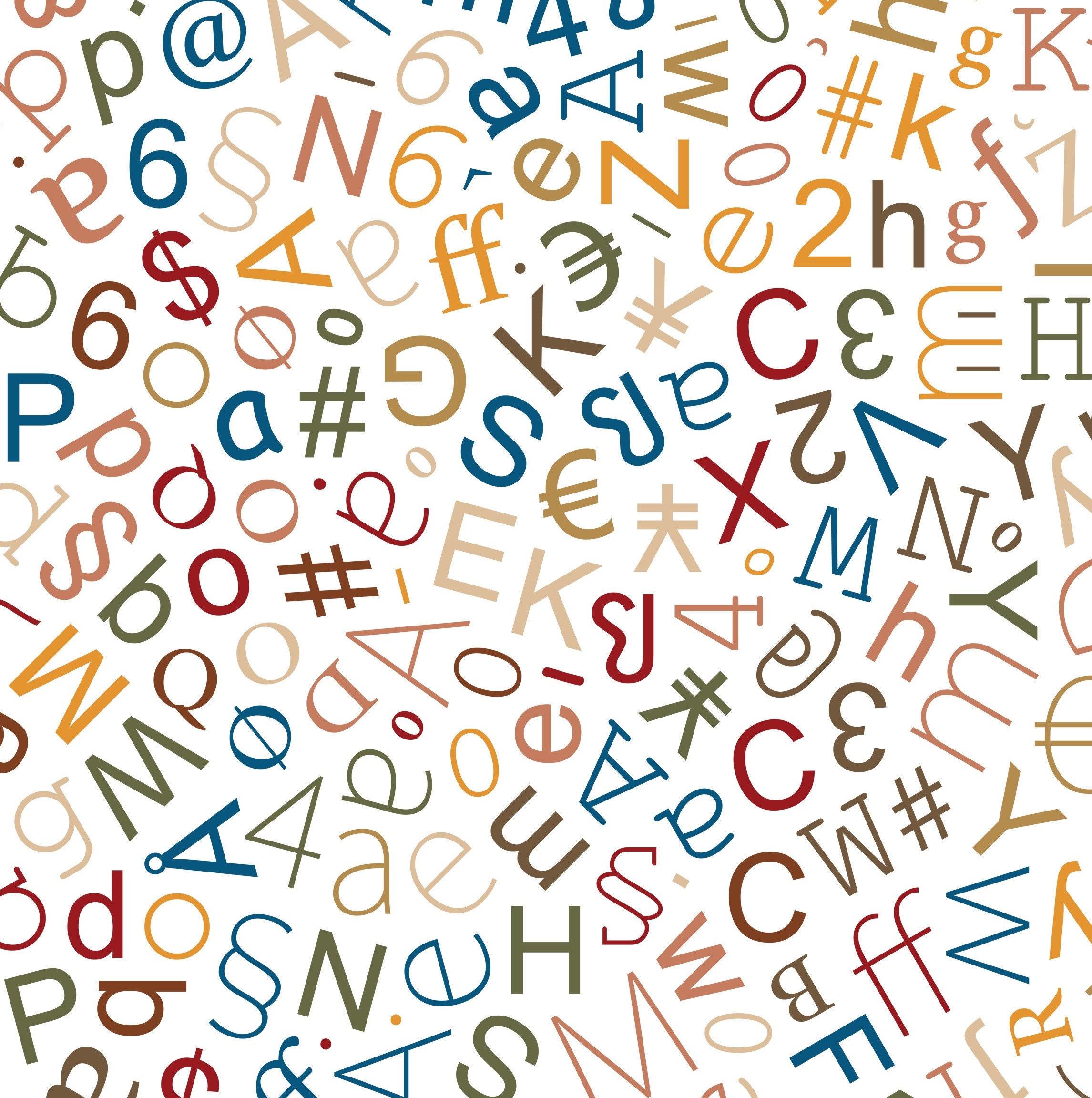 Mosaic Typography Letters Composition for Textile Prints or Poster ...
