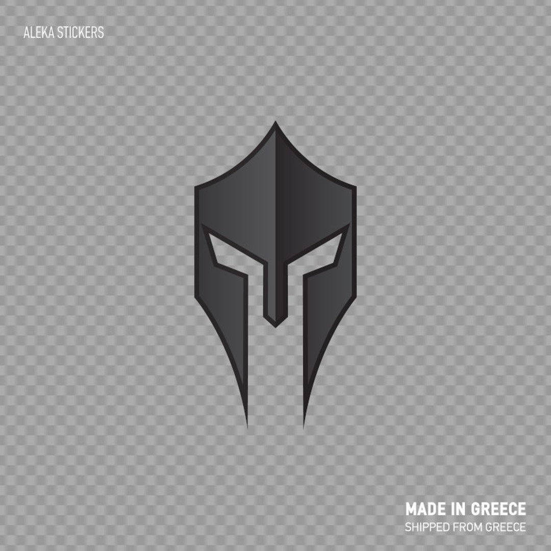 Decal Sticker Spartan Warrior Soldier Helmet Aggression Attack Ancient ...