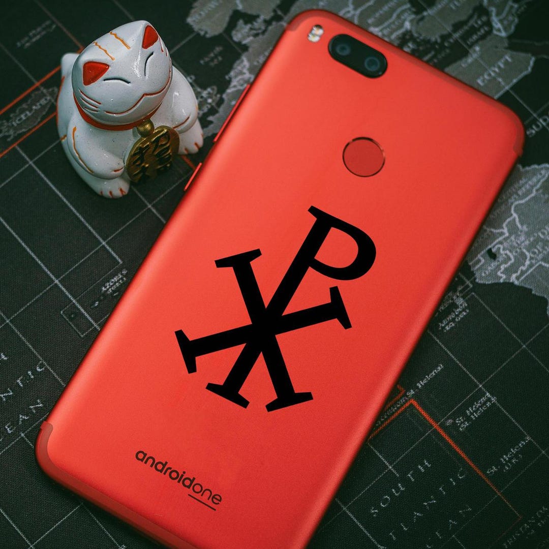 Decal Sticker Greek Chi Rho Christian Symbol Sticker Scribble Xp Cross ...