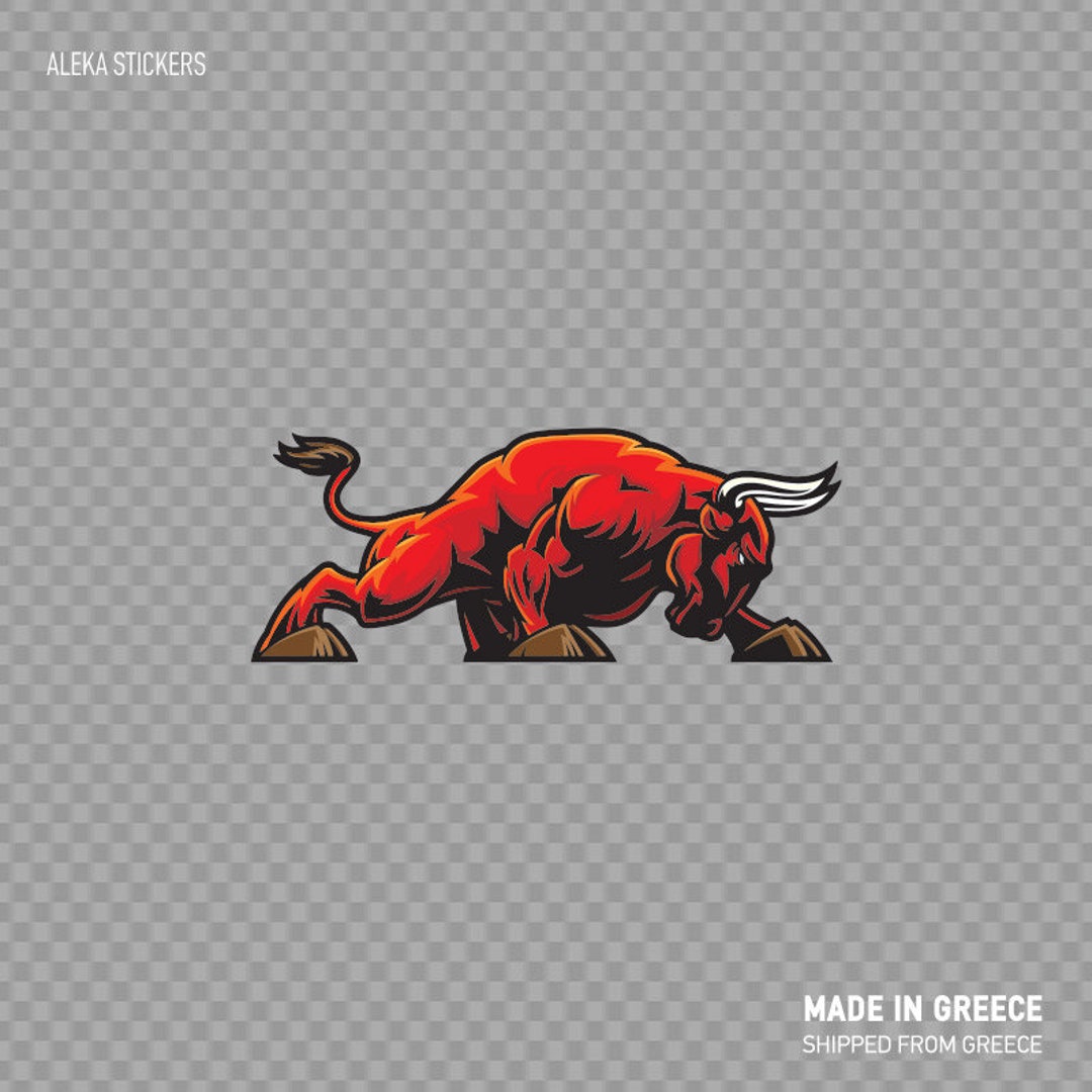 Decal Sticker Angry Bull Aggressive Brutal Racing Power Strength Top ...
