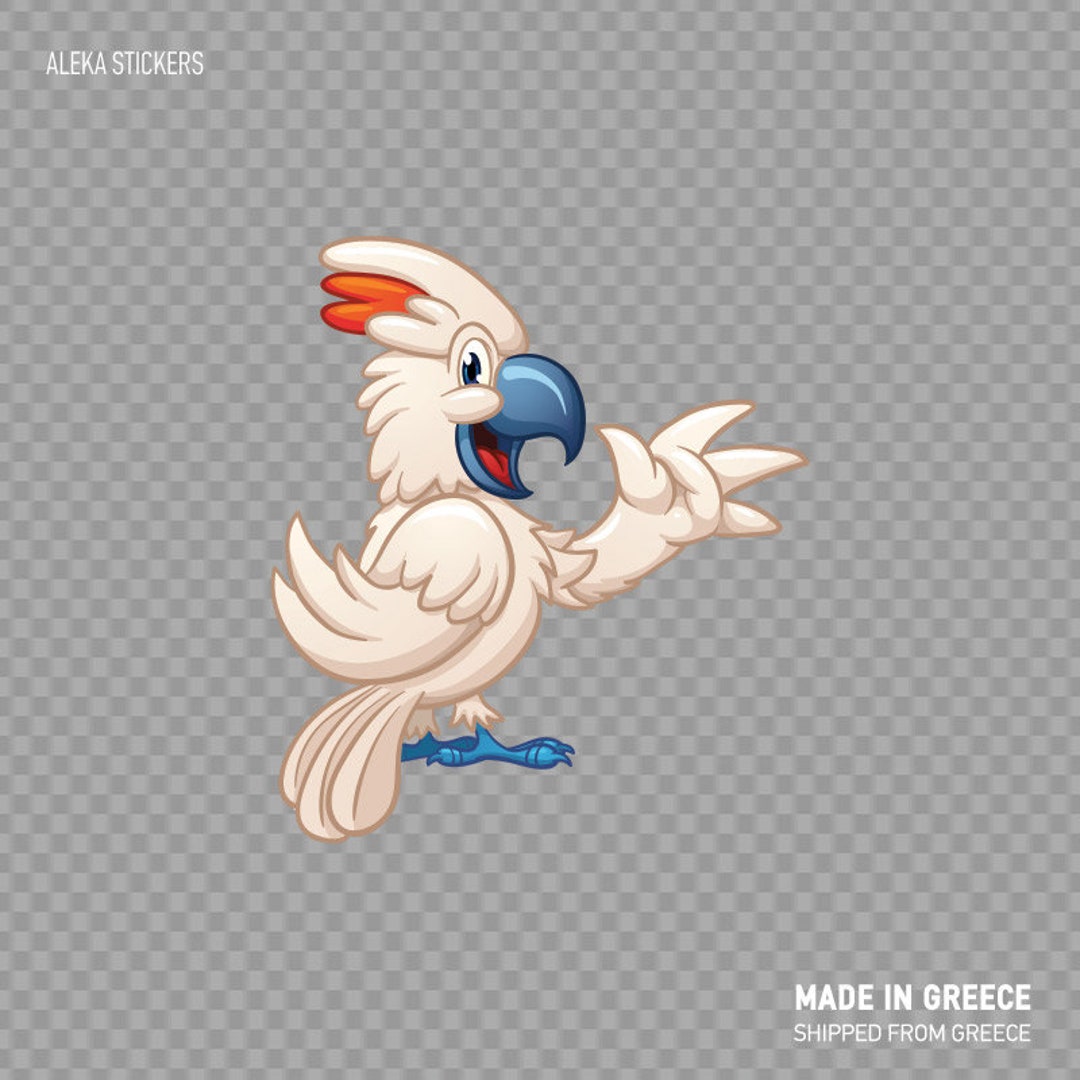 Decal Sticker Parrot Tropical Hawaii Bird Caribbean Aloha Smart Smile ...