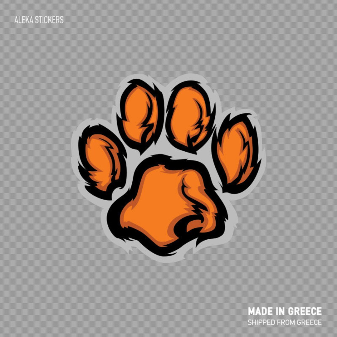 Decal Sticker Tiger Footprint Paw W9932 - Etsy