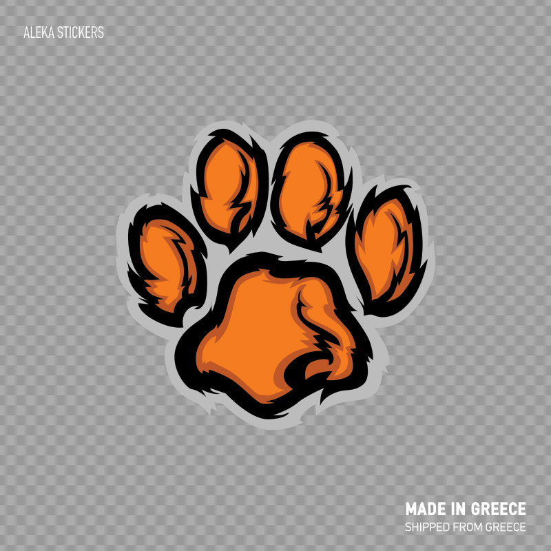 Decal Sticker Tiger Footprint Paw W9932 - Etsy UK