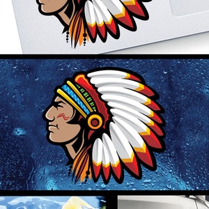 Decal Sticker Indian American Navajo Apache Cherokees Geronimo Oglala ...