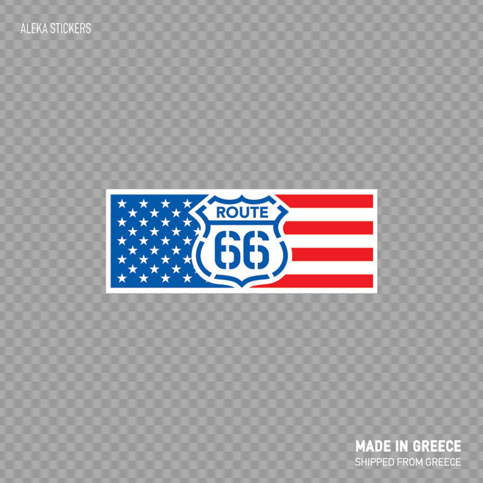 Decal Sticker Route 66 Us Travel Speed America Helmet Car Motorbike ...