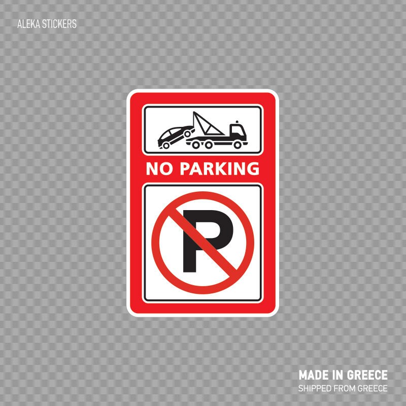 Decal Sticker No Parking Sign Auto-moto repair decoration | Etsy
