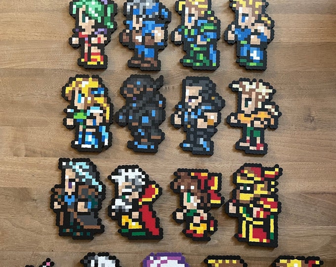 Final Fantasy VI: Perler Bead Sprites - Terra, Locke, Edgar, Sabin ...