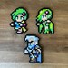 Final Fantasy IV: Perler Bead Sprites Cecil, Kain, Rosa, Rydia, Edge ...