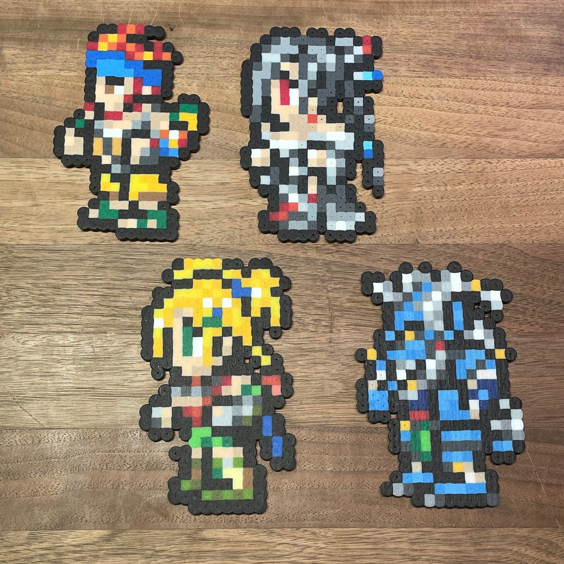 Final Fantasy X: Perler Bead Sprites - Tidus, Yuna, Wakka, Lulu, Auron ...