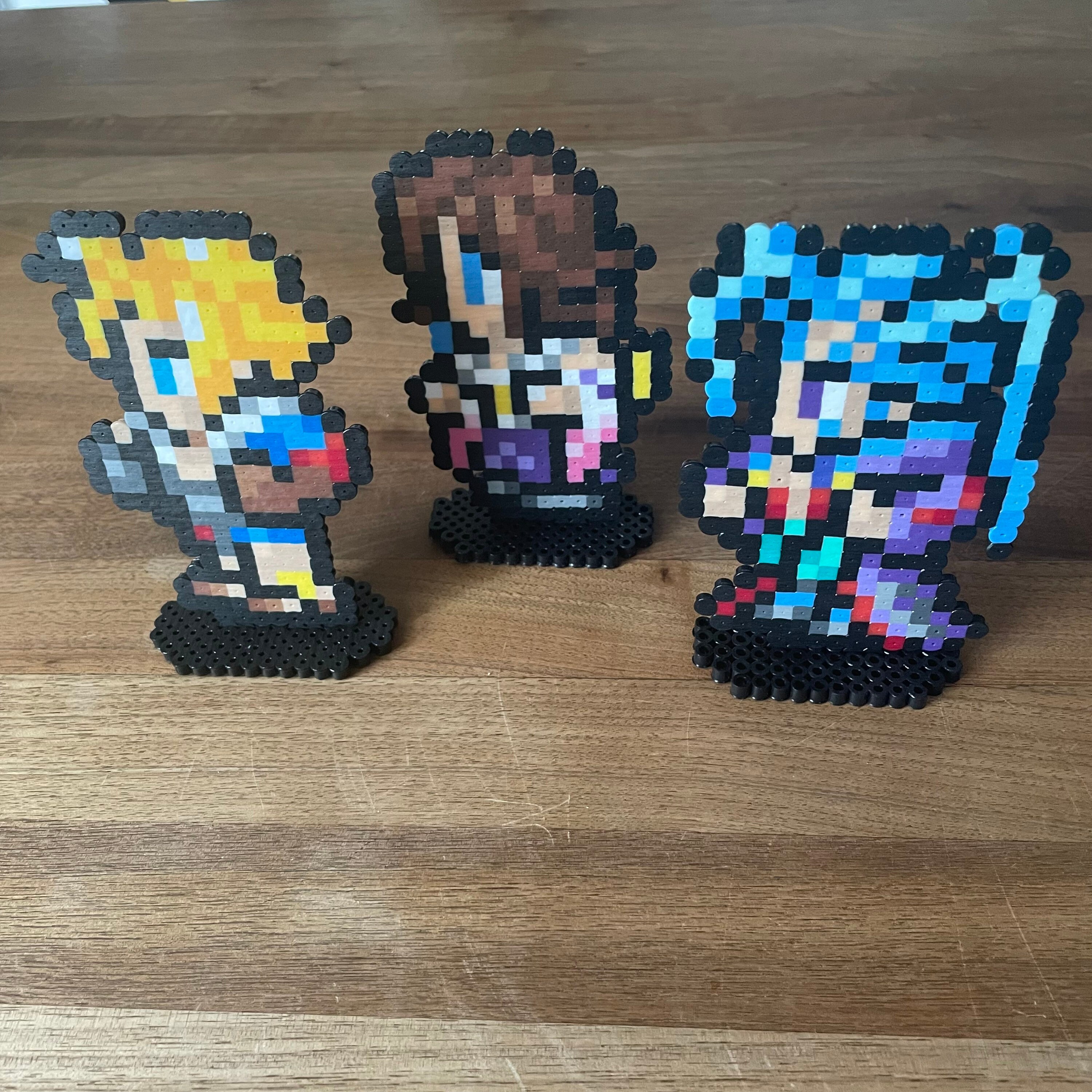 Final Fantasy X: Perler Bead Sprites - Tidus, Yuna, Wakka, Lulu, Auron ...