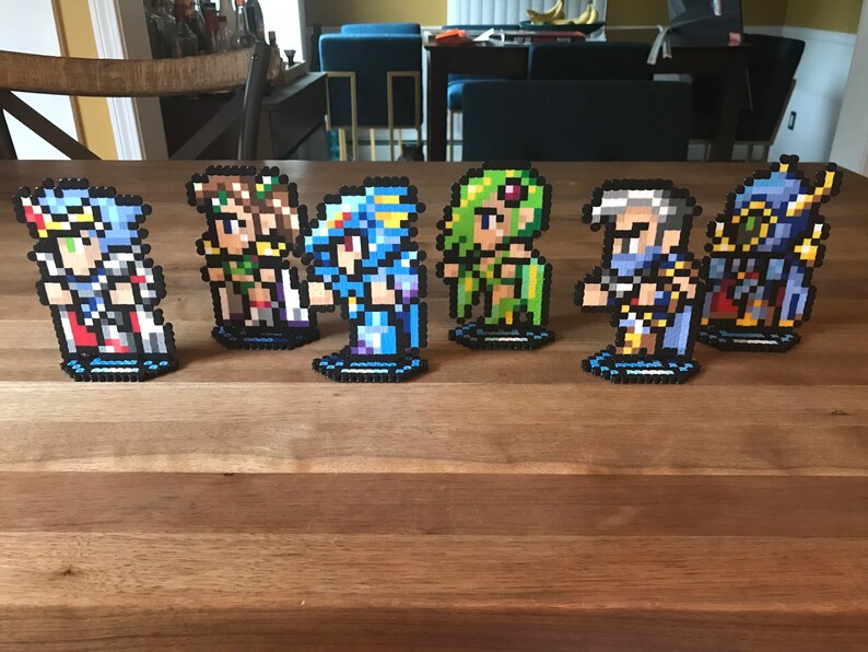 Final Fantasy IV: Perler Bead Sprites Cecil Kain Rosa | Etsy