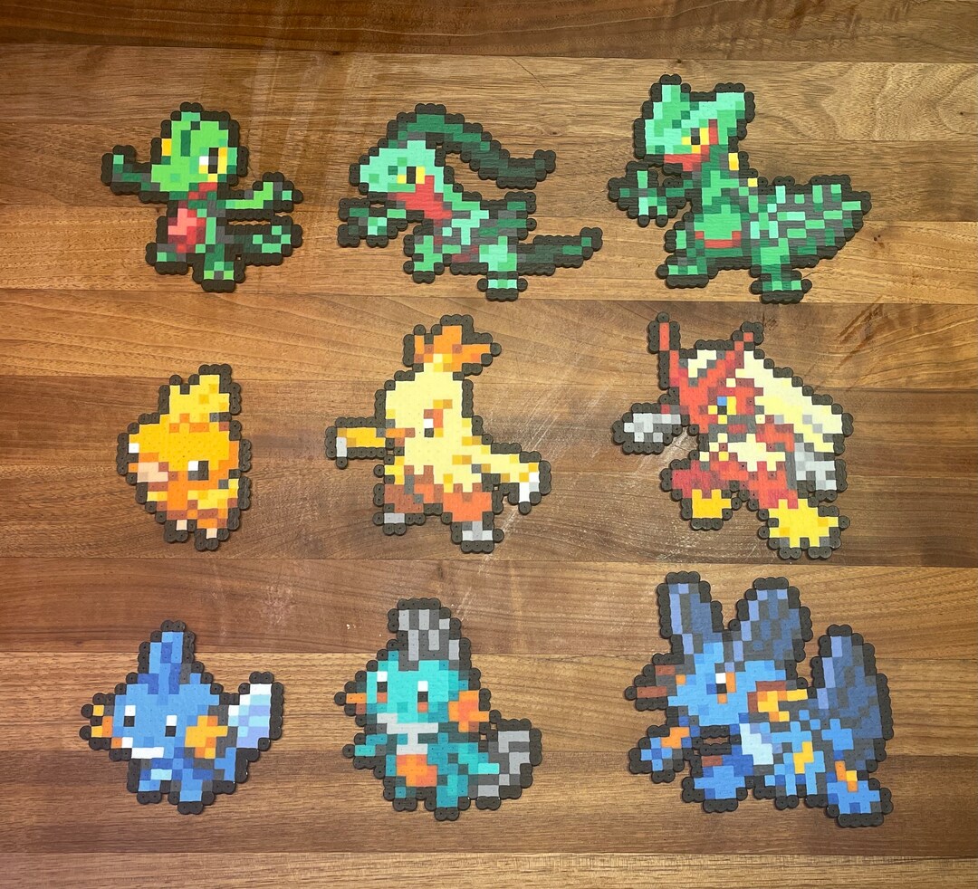 Treecko, Grovyle, Sceptile, Torchic, Combusken, Blaziken, Mudkip ...