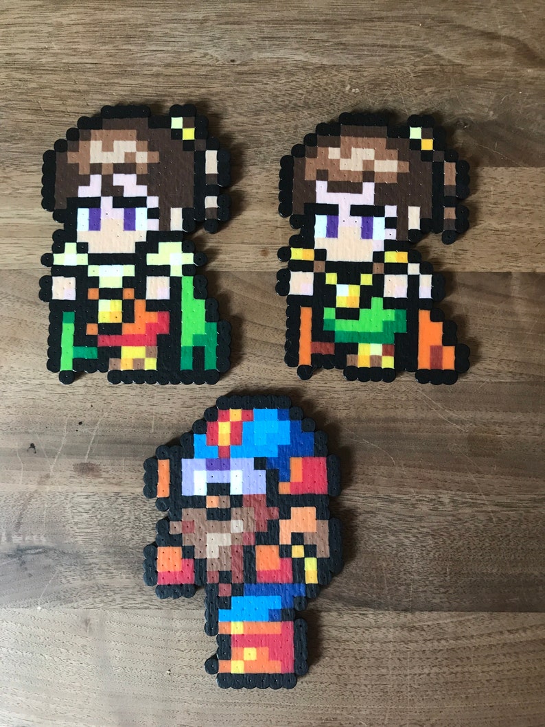 Final Fantasy IV: Perler Bead Sprites Cecil Kain Rosa | Etsy