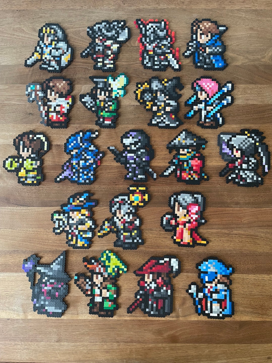 Final Fantasy XIV Job Classes: Perler Bead Sprites Paladin, Warrior ...
