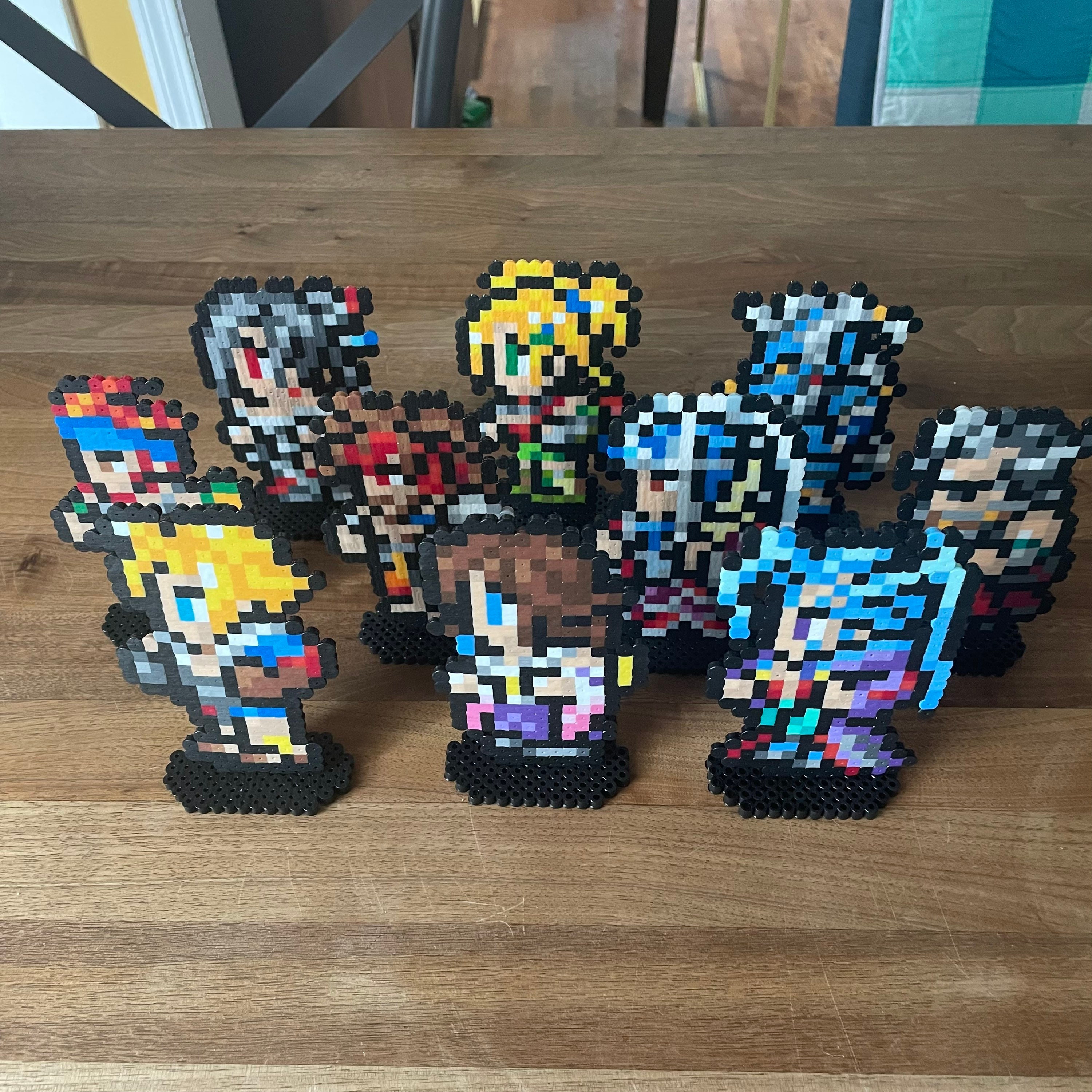 Final Fantasy X: Perler Bead Sprites - Tidus, Yuna, Wakka, Lulu, Auron ...