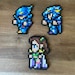 Final Fantasy IV: Perler Bead Sprites Cecil, Kain, Rosa, Rydia, Edge ...