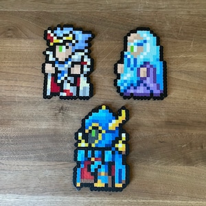 Final Fantasy IV: Perler Bead Sprites - Cecil, Kain, Rosa, Rydia, Edge ...